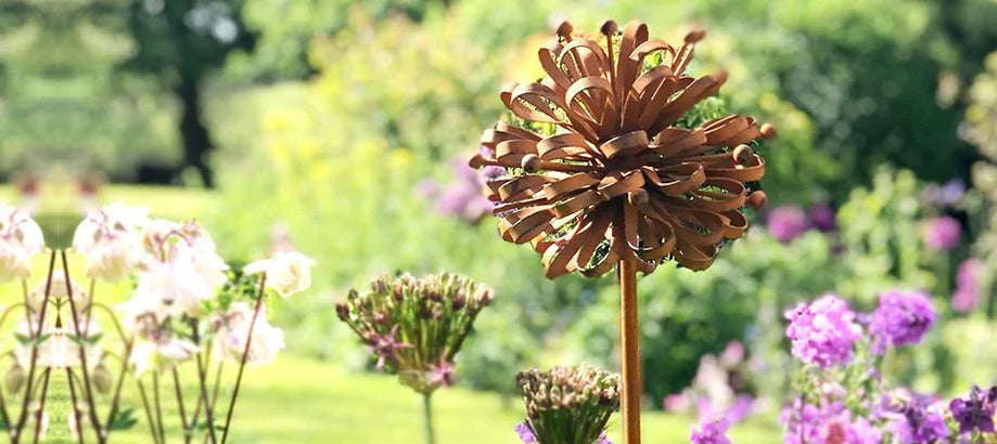Rusted Metal Flowers — The Worm that Turned - revitalising your outdoor ...