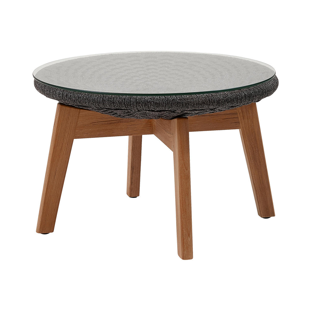 Buy Peacock Rope Low Side Table with Glass Top — The Worm that Turned ...