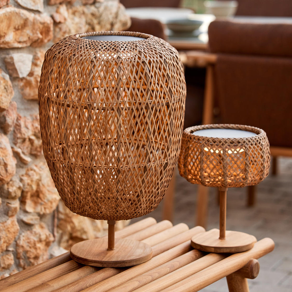 Buy Illusion Glow Weave Solar Floor Lamp — The Worm that Turned ...
