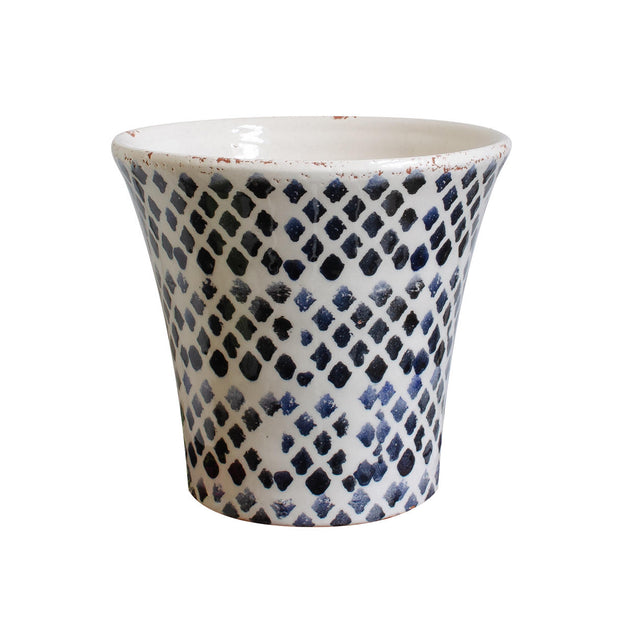 Buy Rustic Black Blue Conical Plant Pot — The Worm that Turned ...