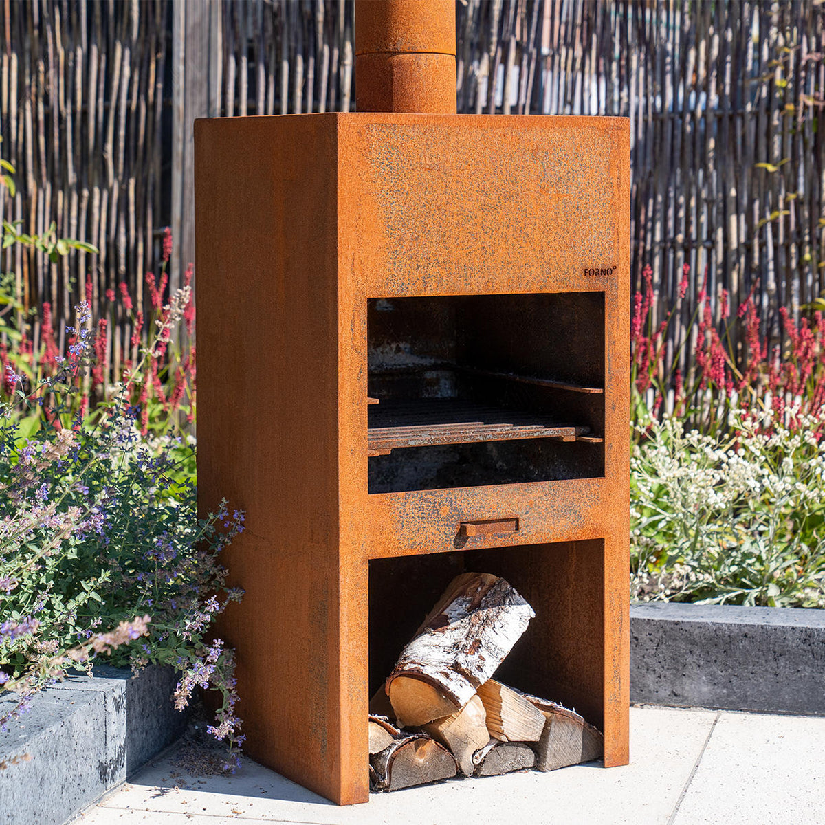 Buy Stigur Corten Steel Outdoor Fireplace Stove — The Worm that Turned ...