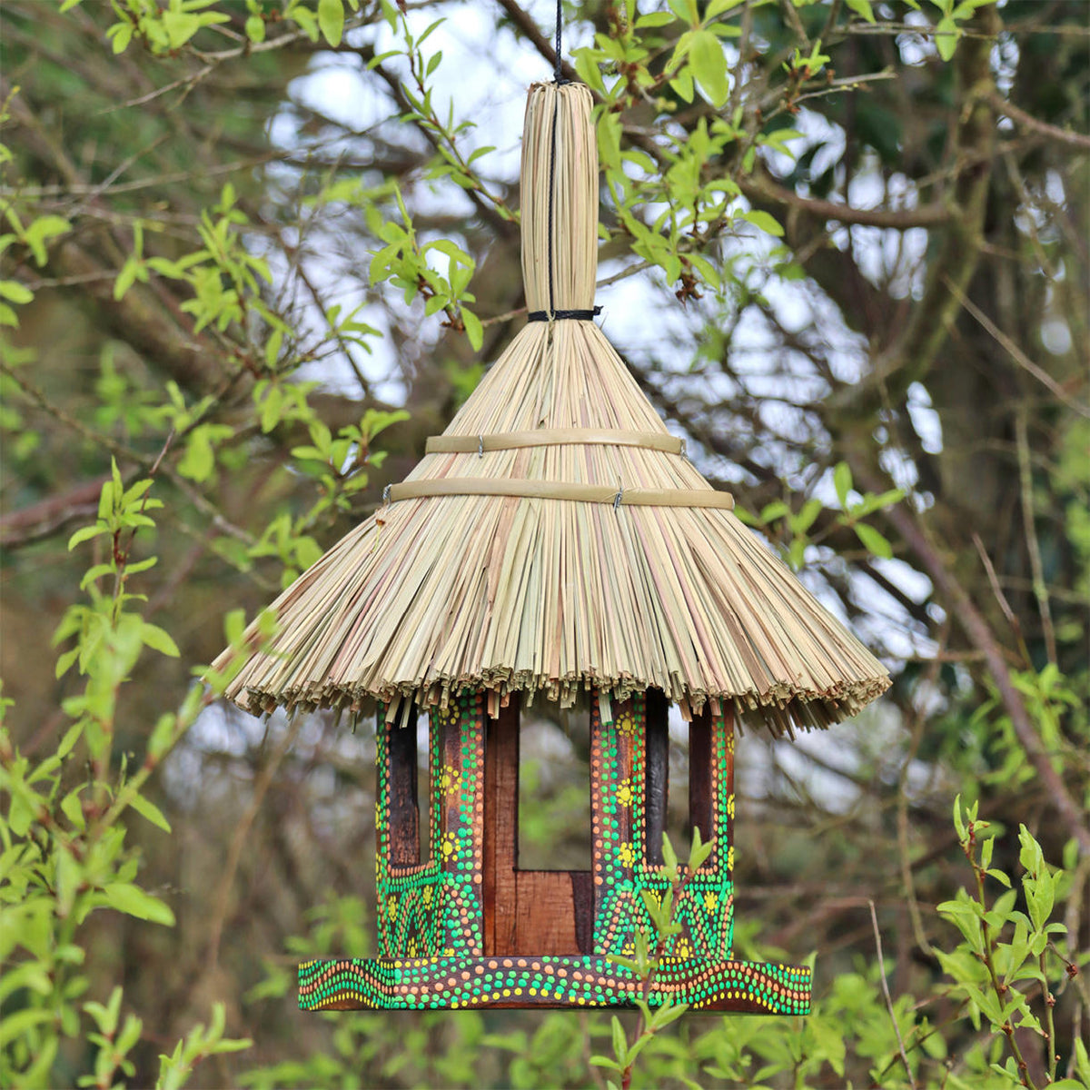 Buy Artisan Balinese Thatched Bird Table — The Worm that Turned ...