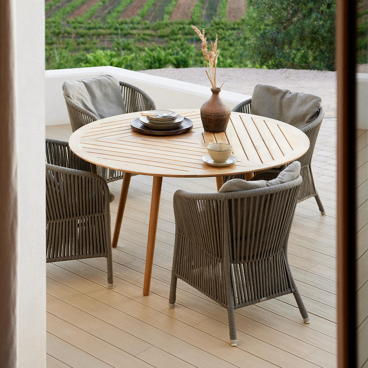 Buy Define Round Teak Dining Tables — The Worm that Turned ...