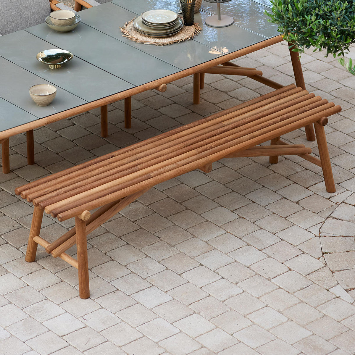 Buy Sticks Outdoor Teak Bench — The Worm that Turned - revitalising ...