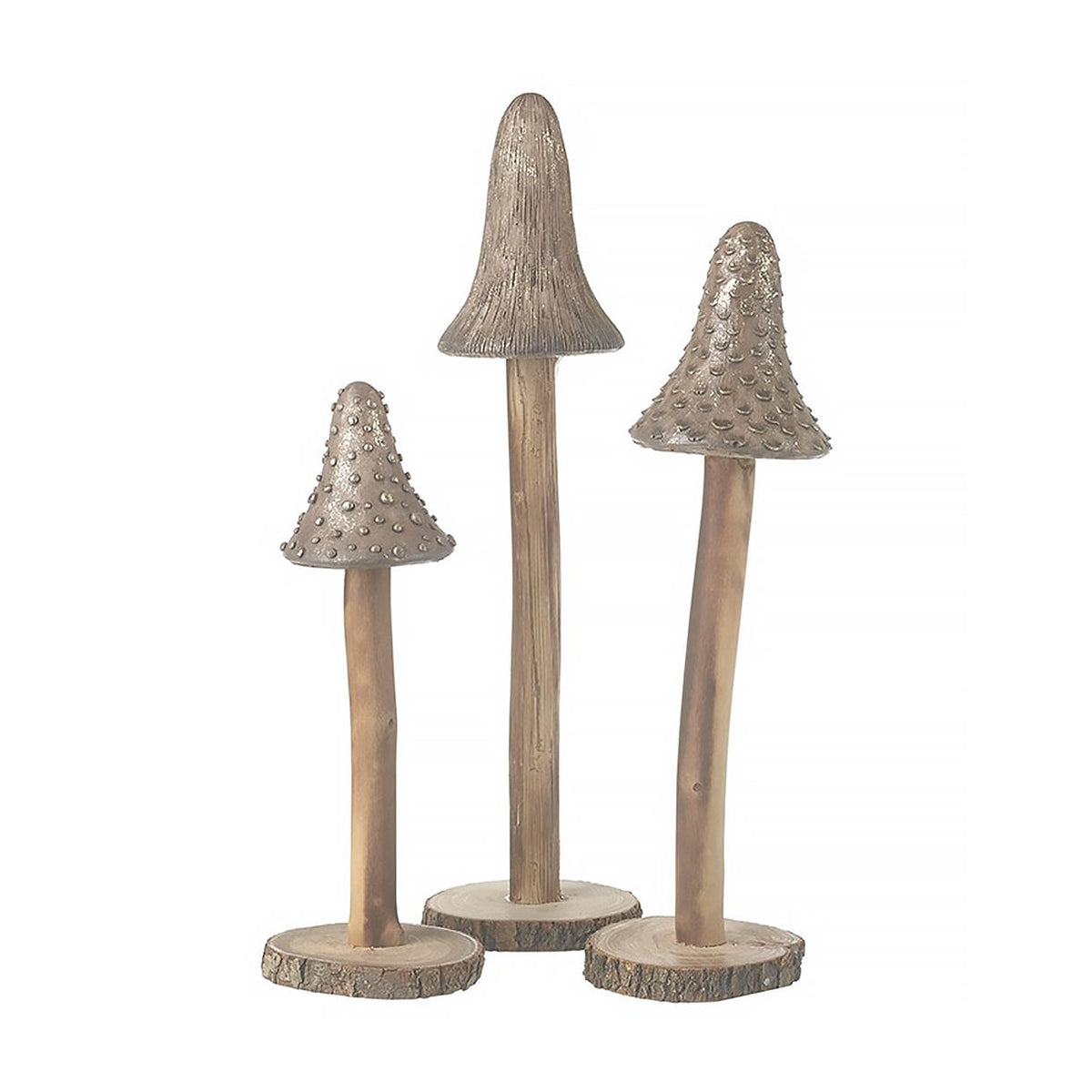 Buy Wooden Toadstools Set of 3 — The Worm that Turned - revitalising ...