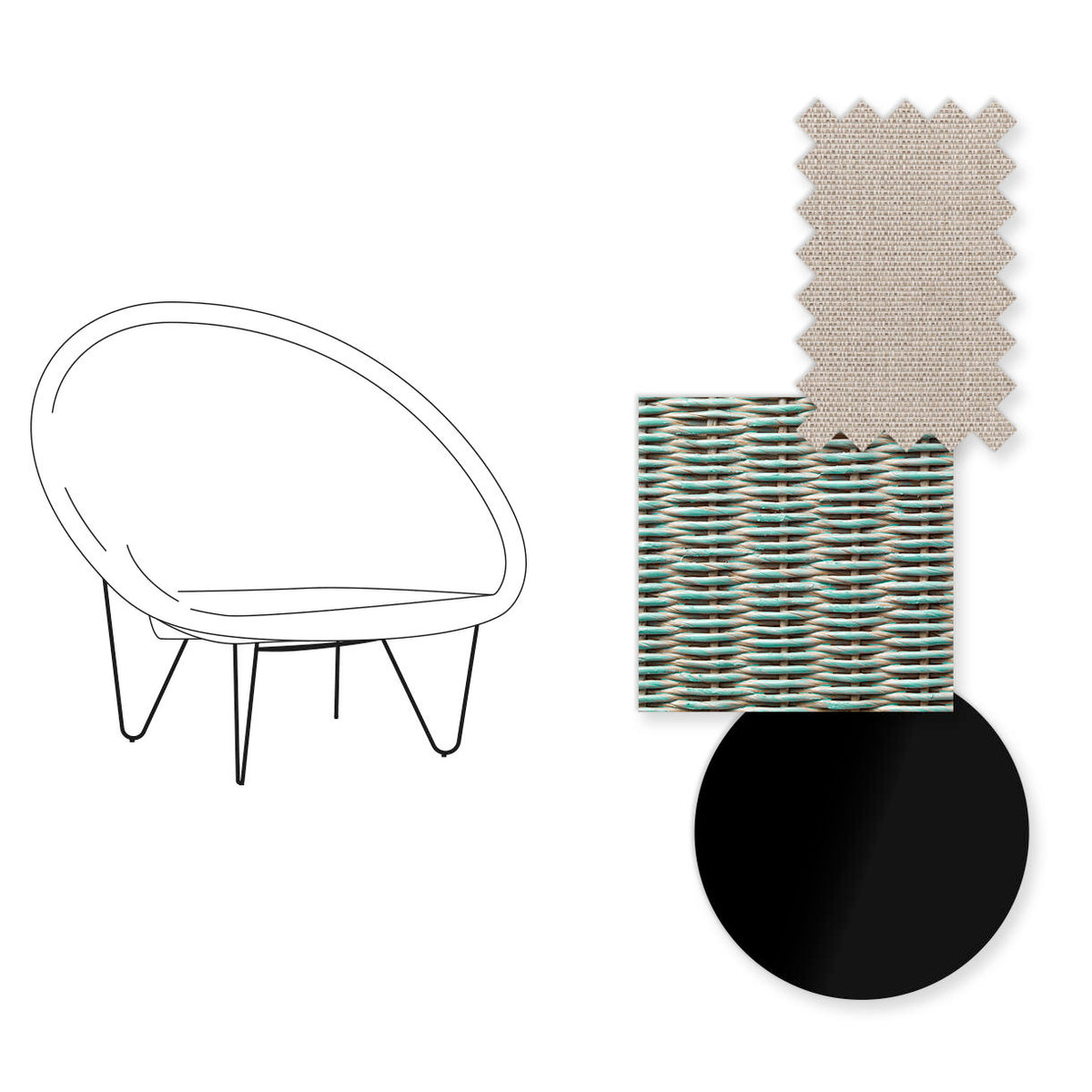 Buy Joe Indoor Cocoon Chair with Black Legs — The Worm that Turned ...