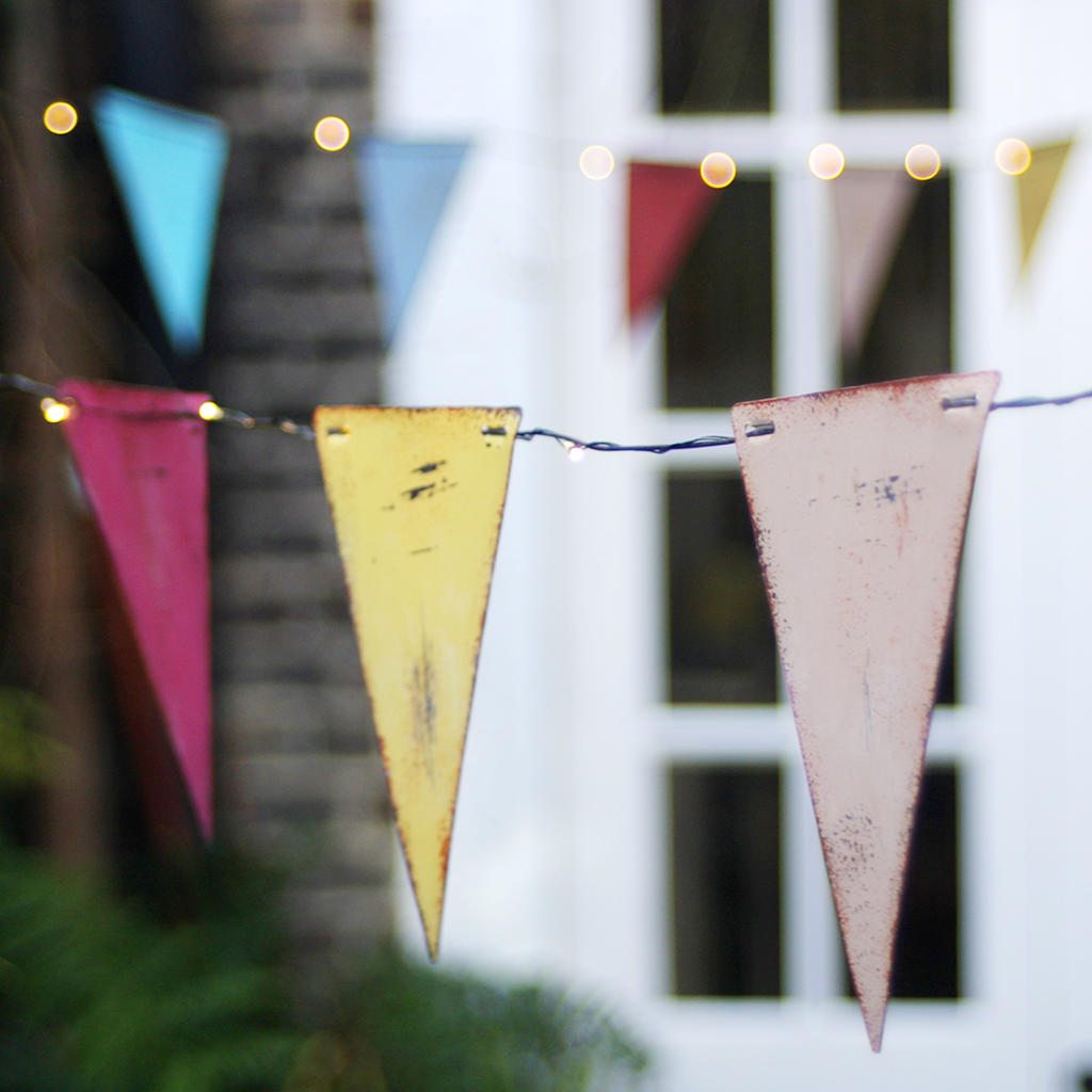 Buy LED Multi Colour Metal Bunting — The Worm that Turned ...
