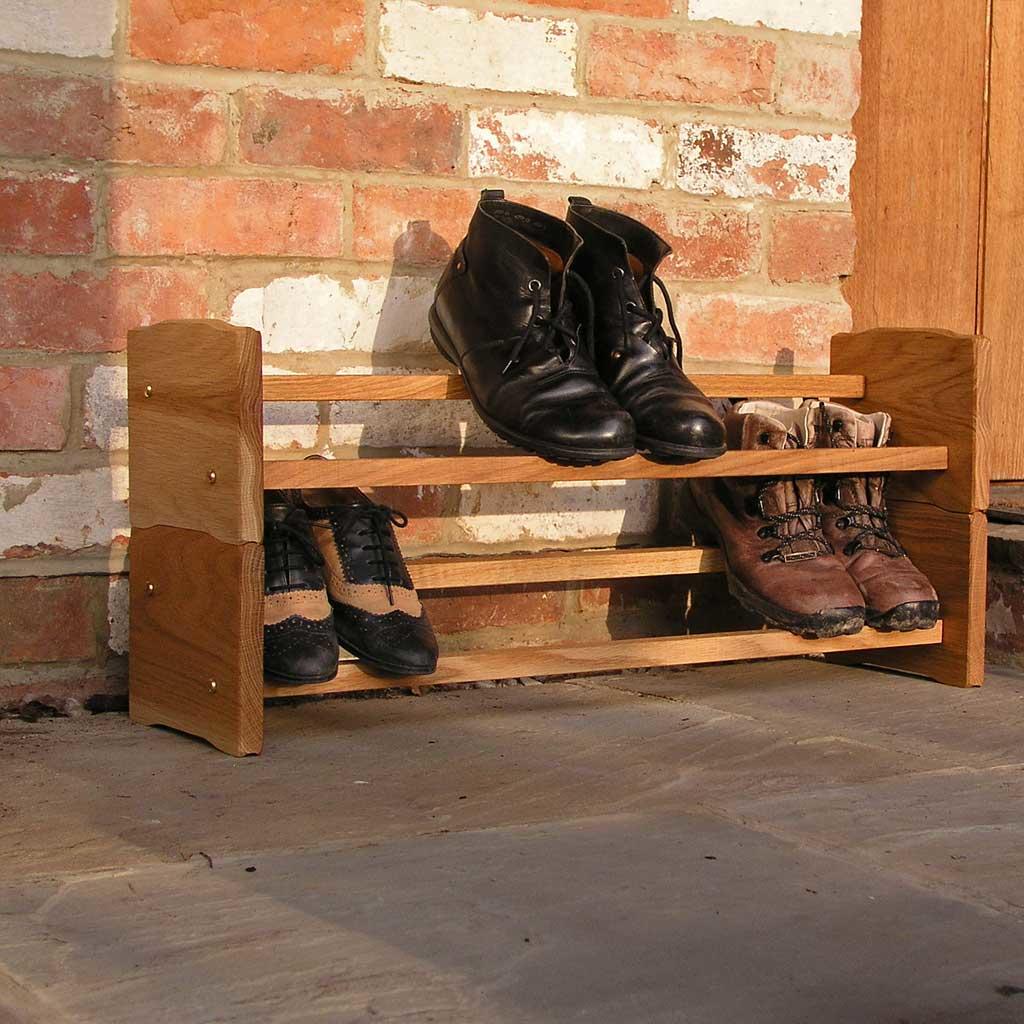 Buy Stackable Oak Shoe Rack — The Worm that Turned - revitalising your ...