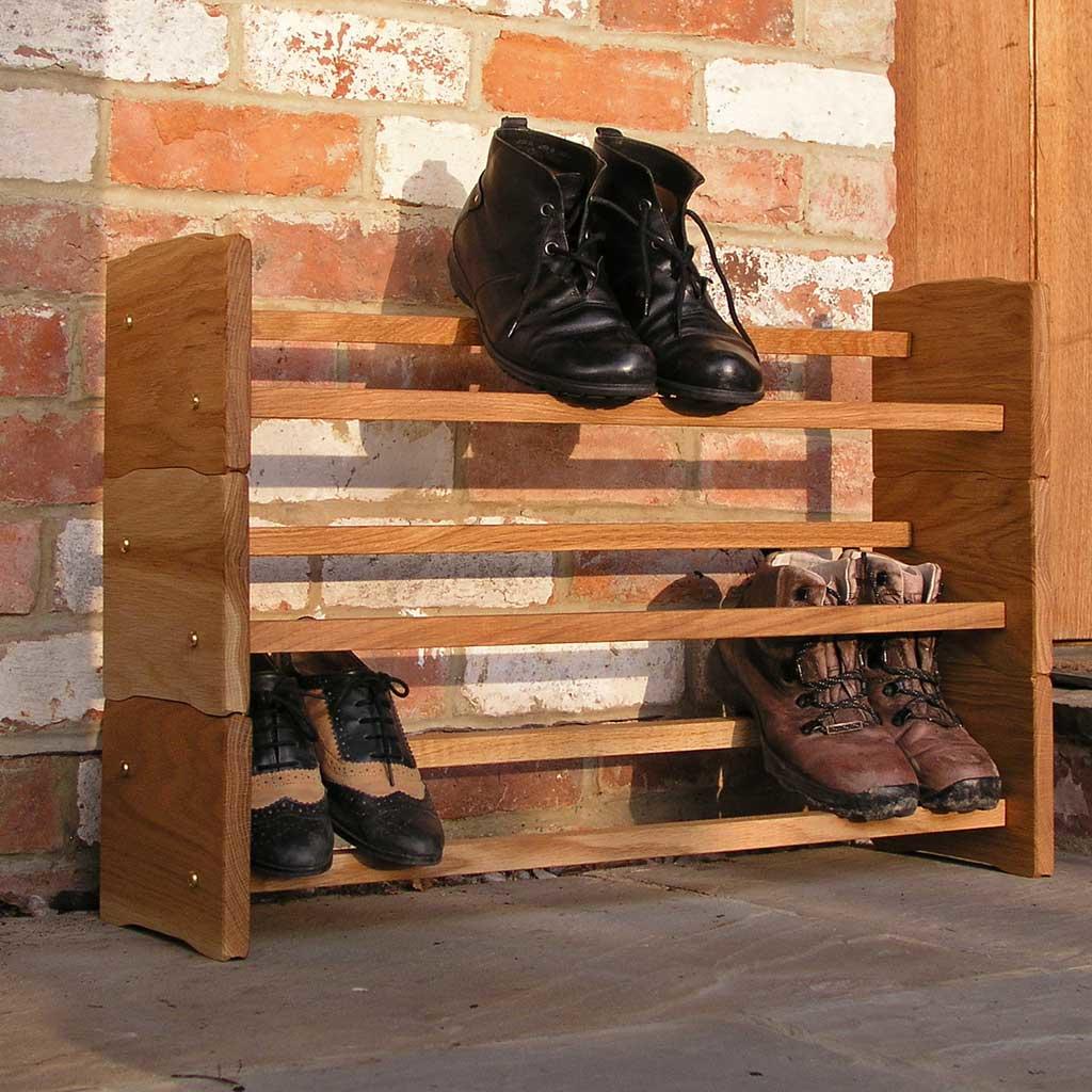 Buy Stackable Oak Shoe Rack — The Worm that Turned - revitalising your ...