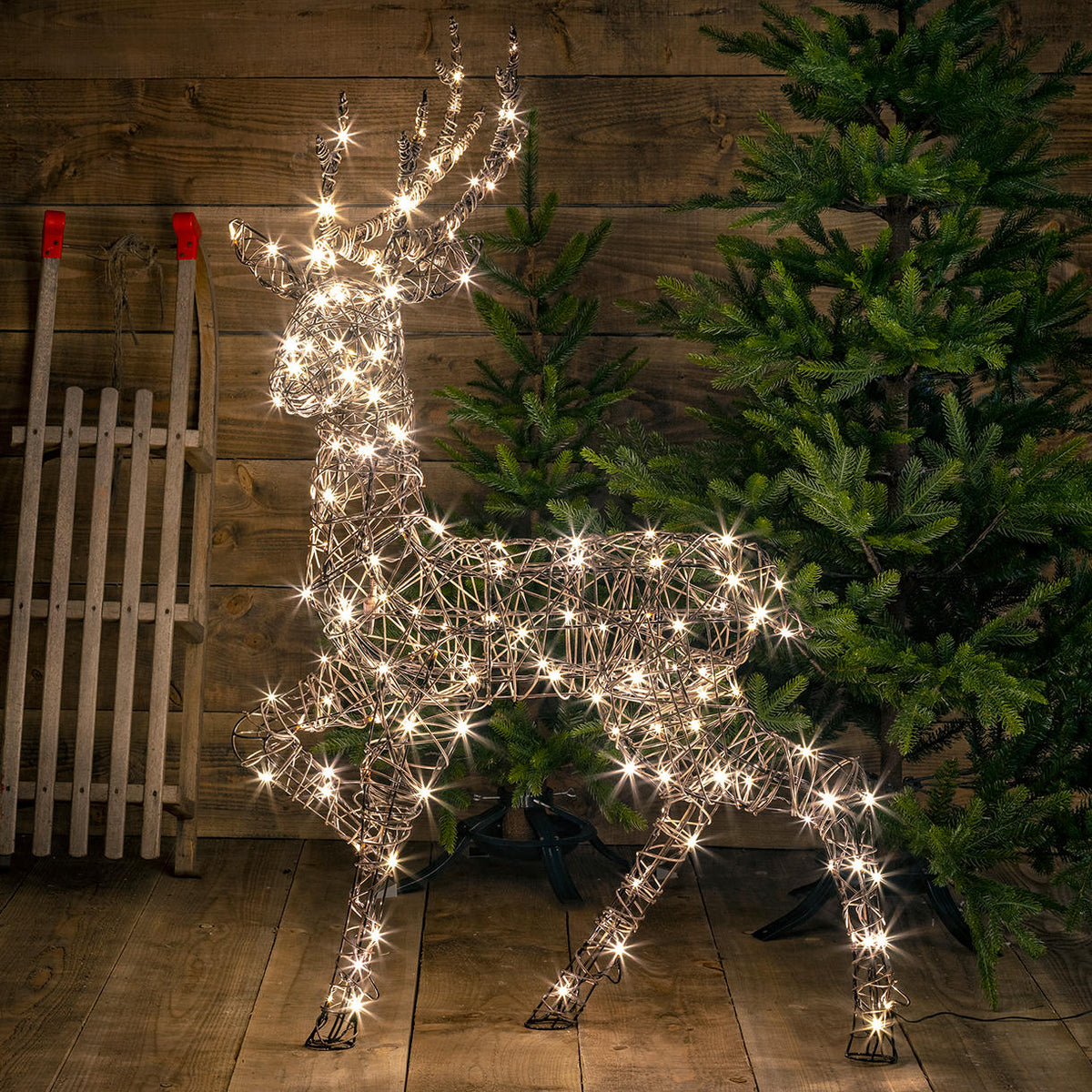 Buy Outdoor Wicker LED Standing Stag — The Worm that Turned ...