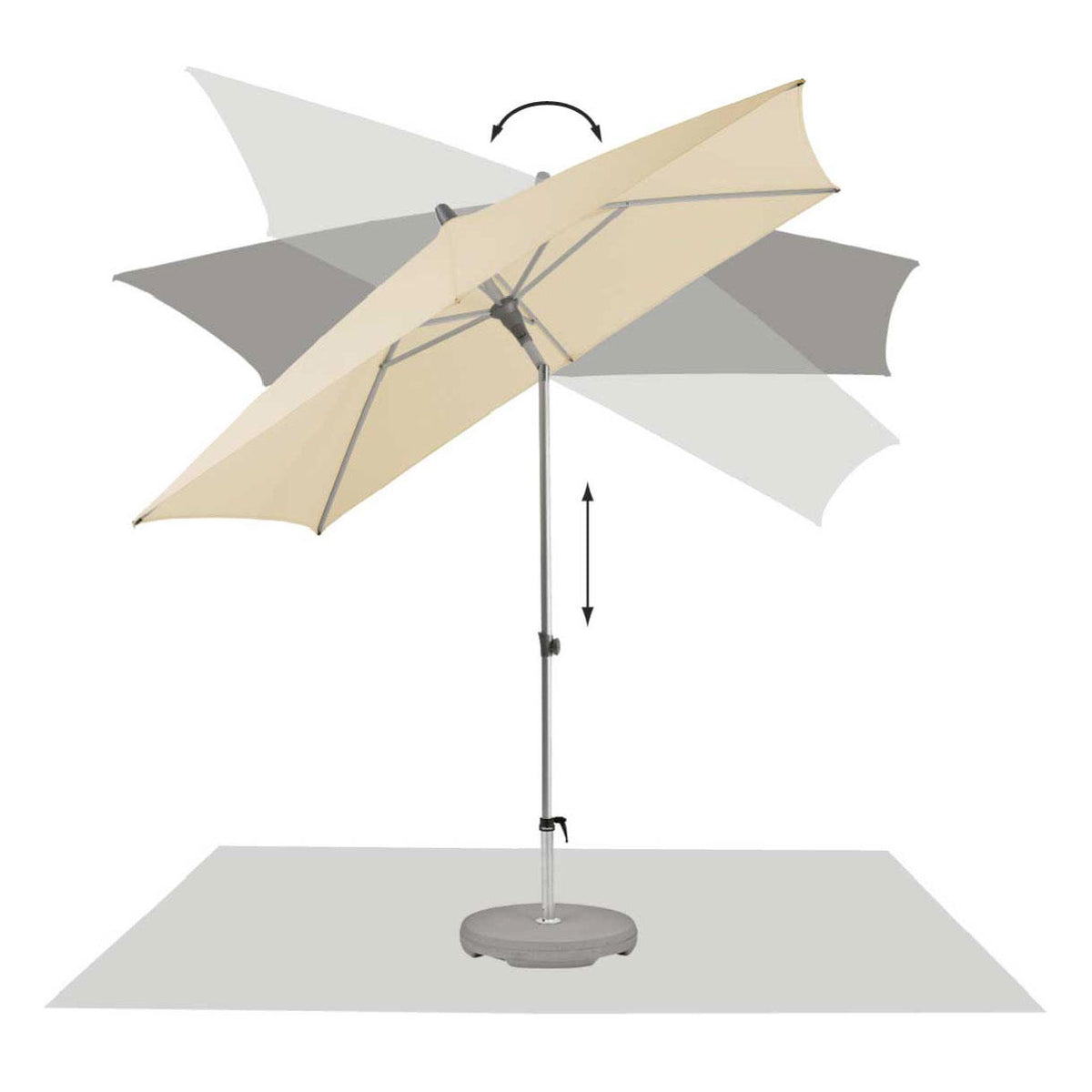 Buy AluSmart Round Centre Pole Parasols — The Worm that Turned ...