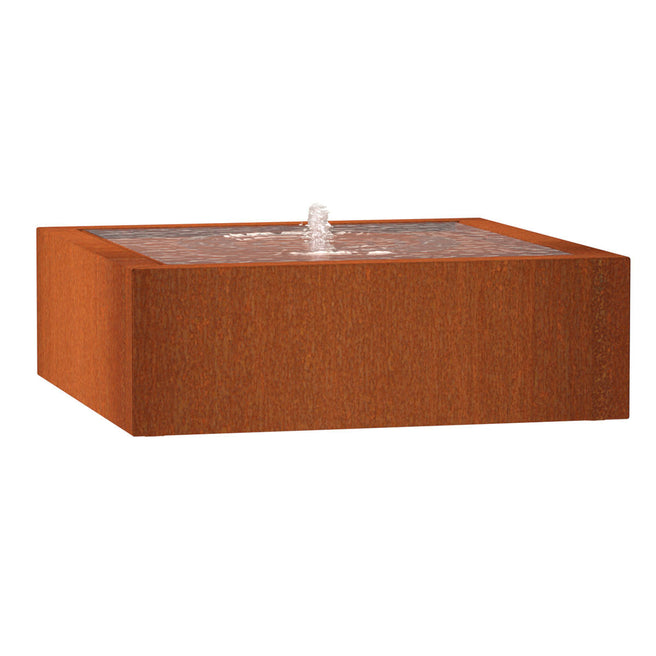 Buy Corten Square Water Feature with Fountain — The Worm that Turned ...