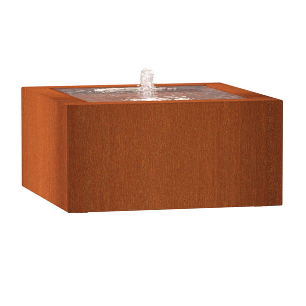 Buy Corten Square Water Feature with Fountain — The Worm that Turned ...