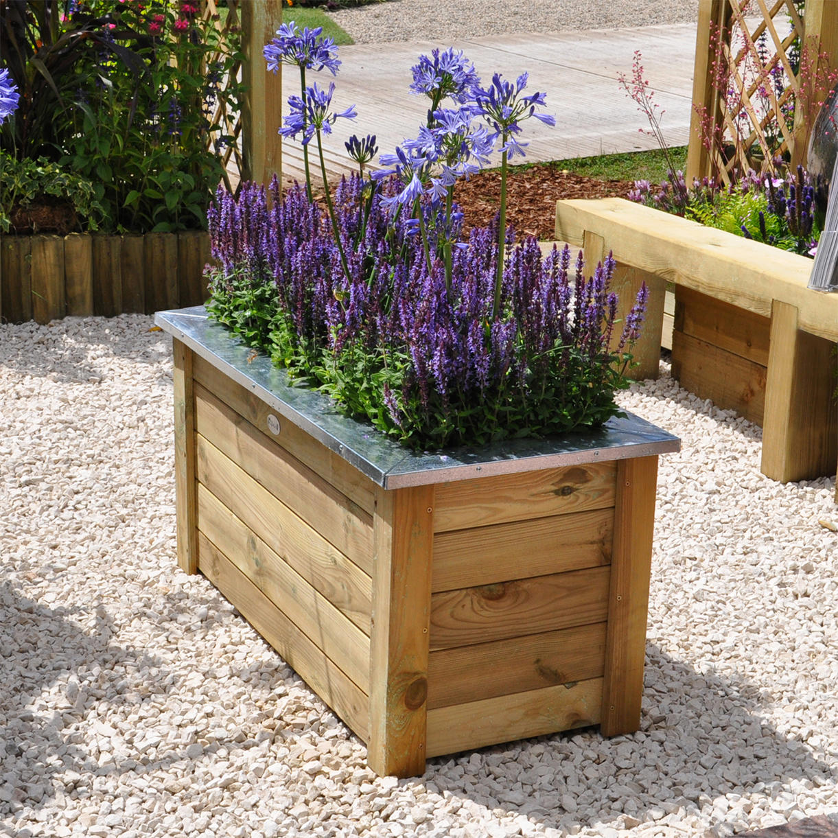Buy Cambridge Low Rectangular Wooden Planters — The Worm that Turned ...
