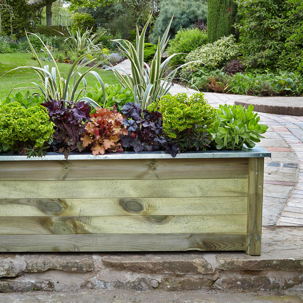 Buy Cambridge Low Rectangular Wooden Planters — The Worm that Turned ...