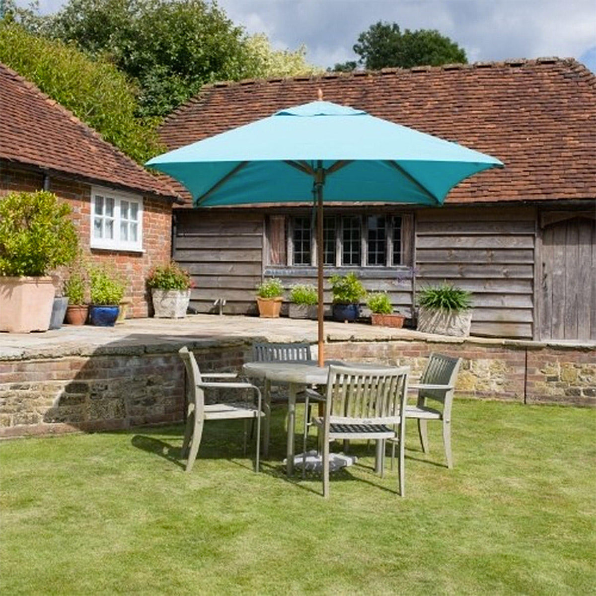 Buy Classic Wood Framed 2.2m Square Parasols — The Worm that Turned ...