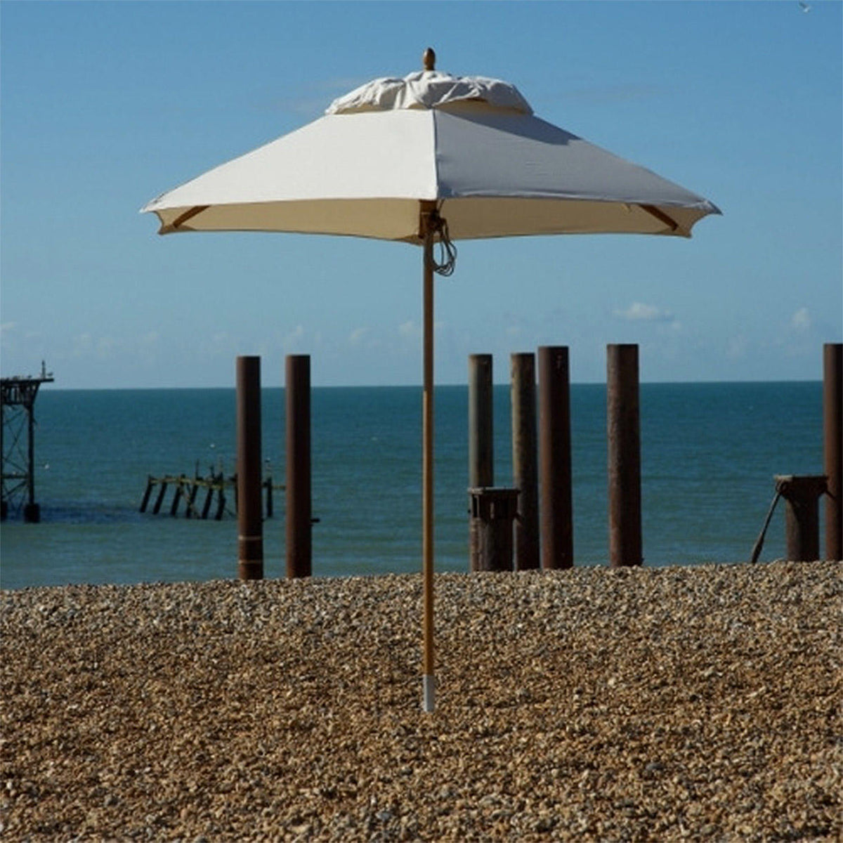 Buy Classic Wood Framed 2.6m Round Parasols — The Worm that Turned ...