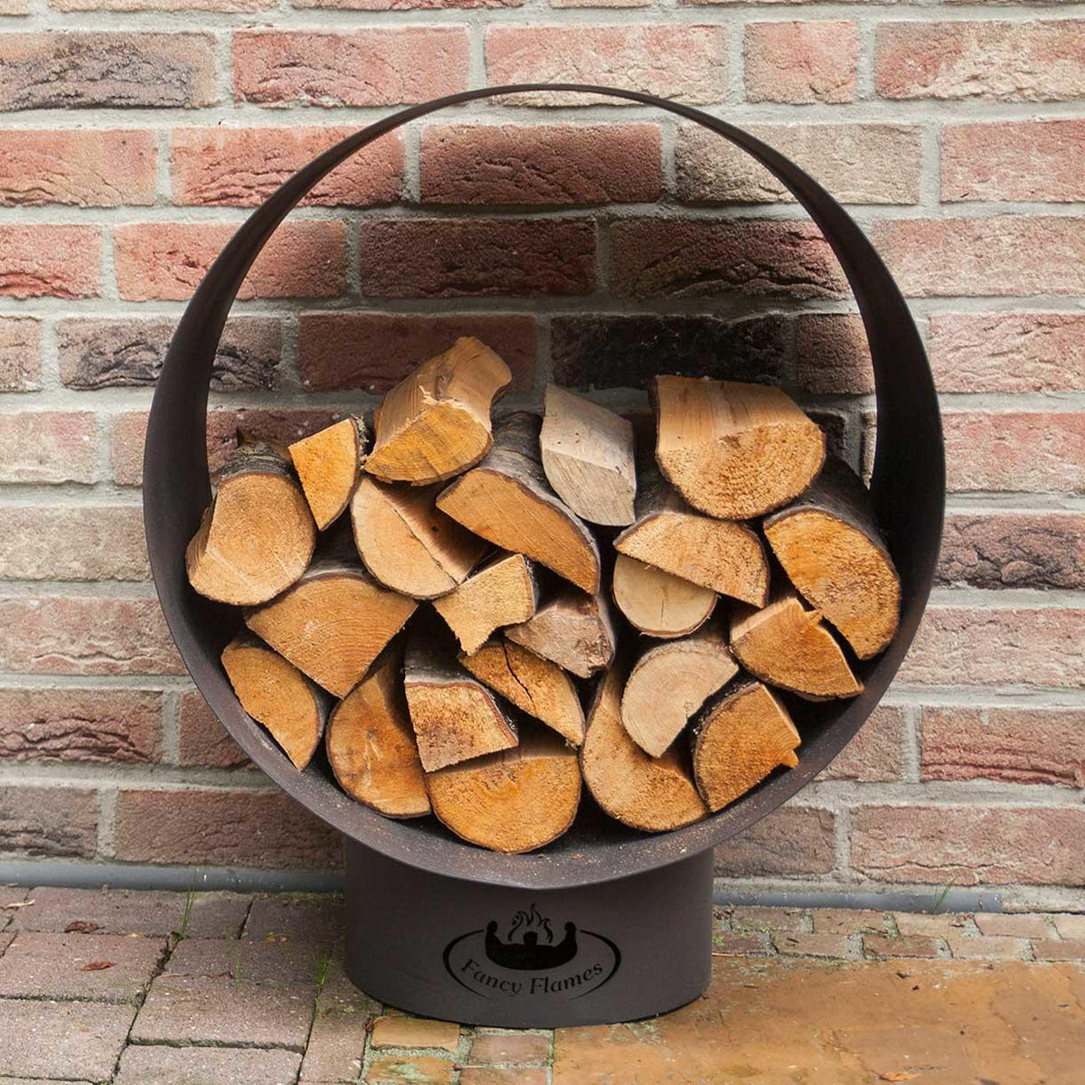 Buy Round Modern Metal Log Store — The Worm that Turned - revitalising ...