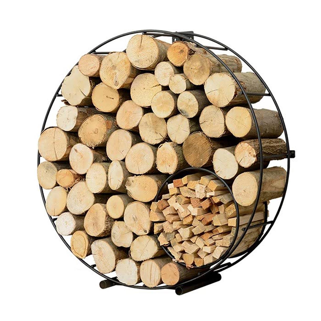 Buy Circular Wire Log & Kindling Holder Stand — The Worm that Turned ...