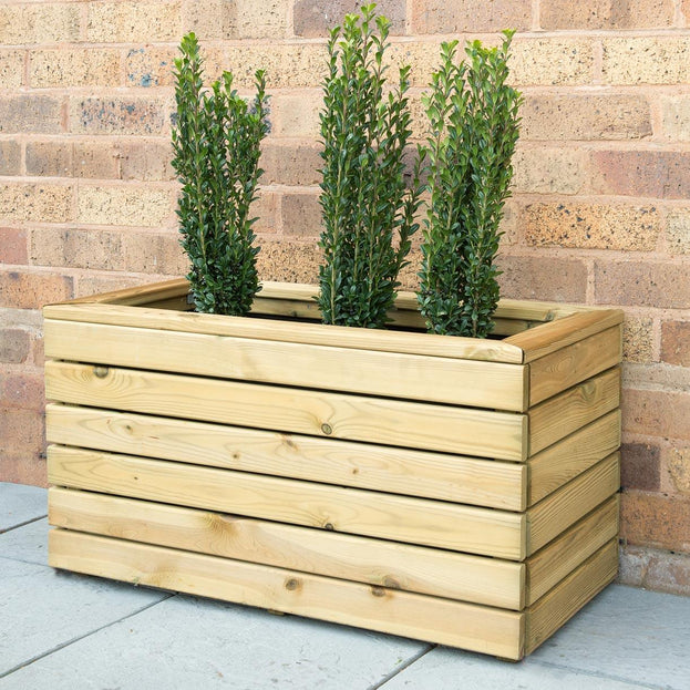 Buy Linear Rectangular Wooden Planters — The Worm that Turned ...