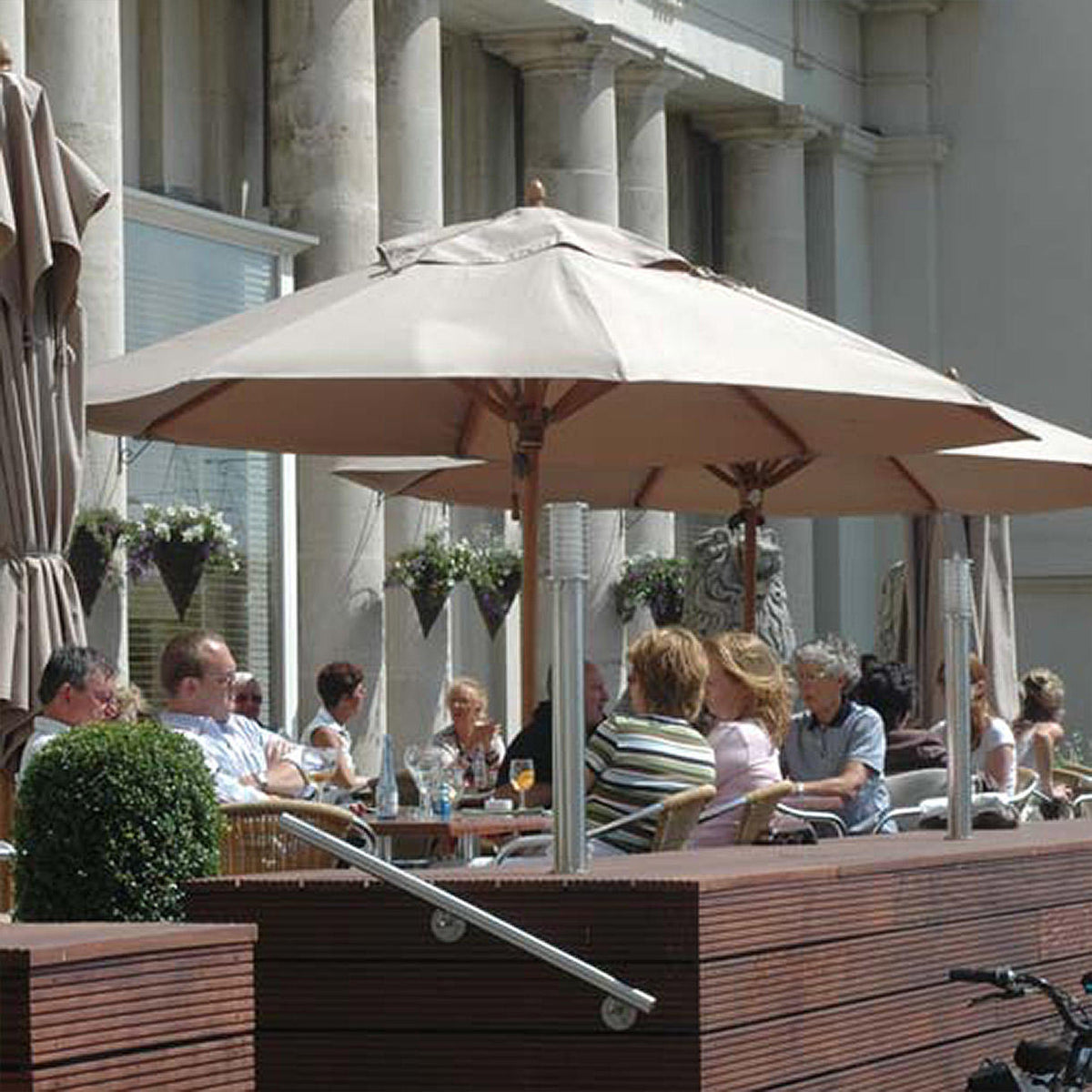 Buy Classic Wood Framed 4.0m Round Parasols — The Worm that Turned ...