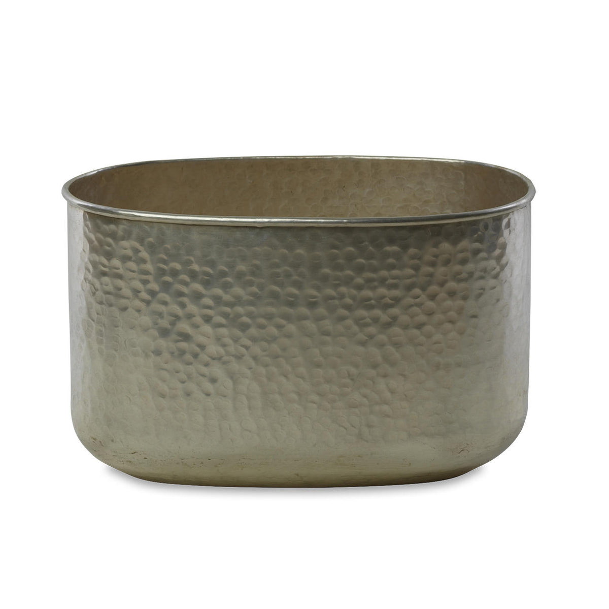 Buy Silver Hammered Oval Finish Indoor Planter — The Worm that Turned ...