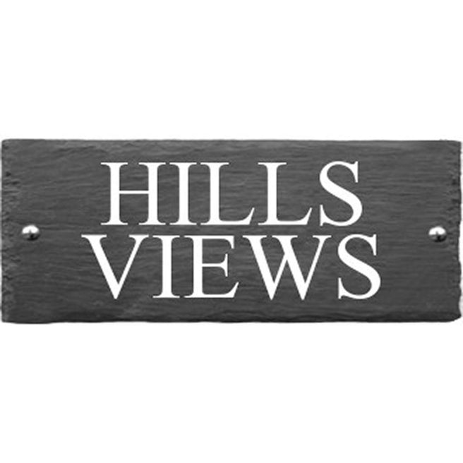 Buy Rustic Slate Two Line House Signs — The Worm that Turned ...