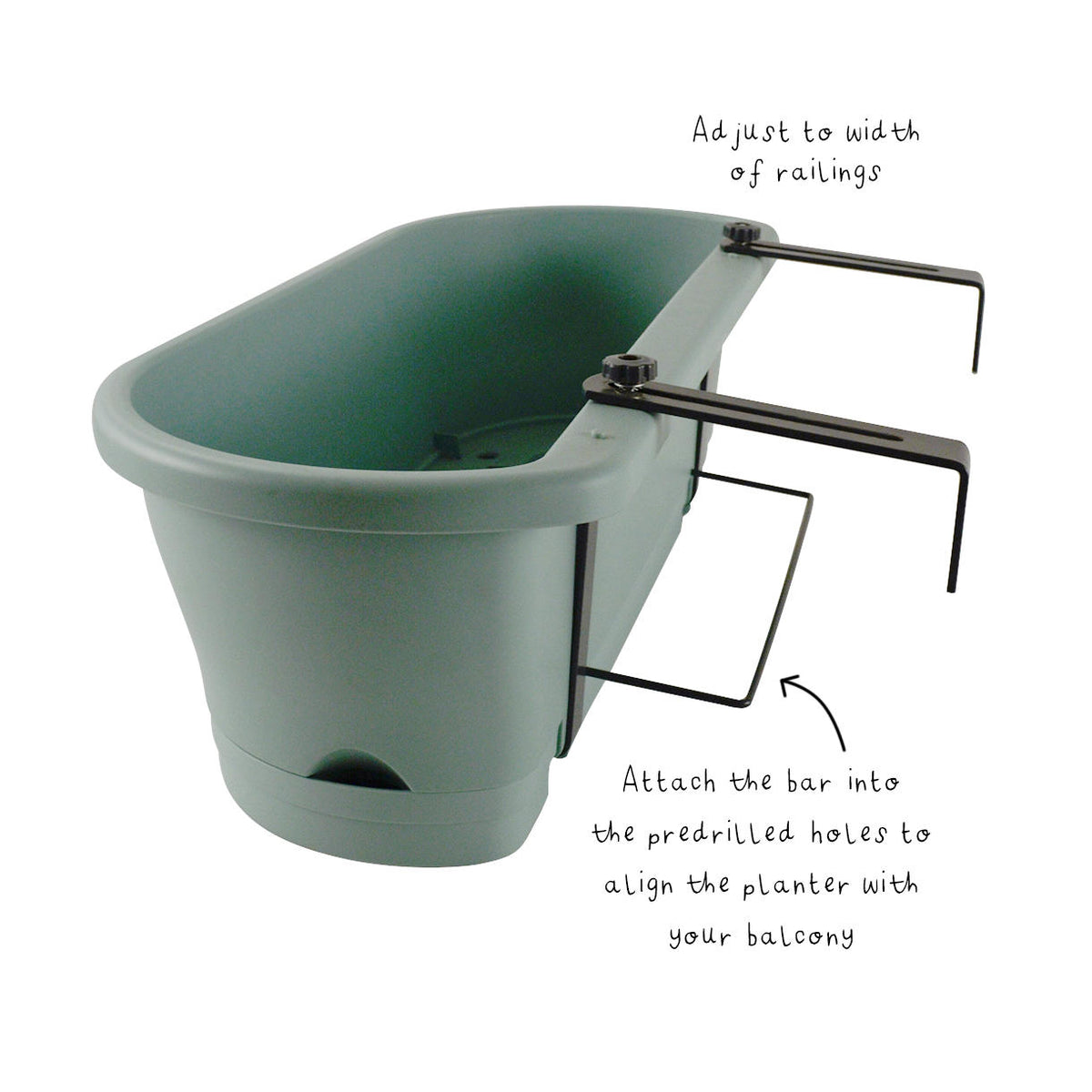 Buy Adjustable Balcony Planter — The Worm that Turned - revitalising ...
