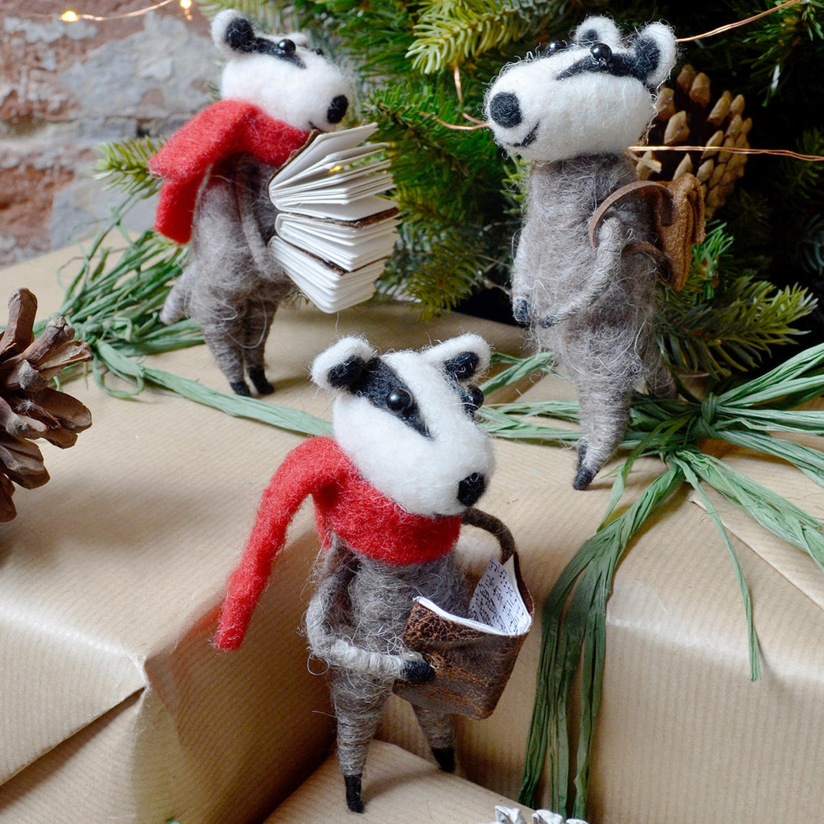 Buy Christmas Badger Decorations — The Worm that Turned - revitalising ...