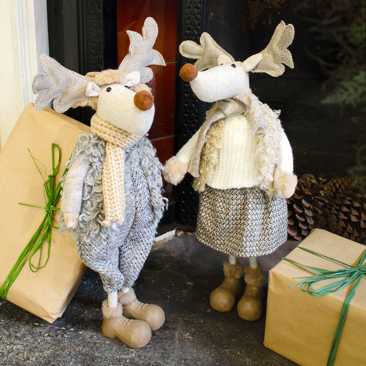 Buy Cosy Couple Reindeer in Winter Woolies — The Worm that Turned ...