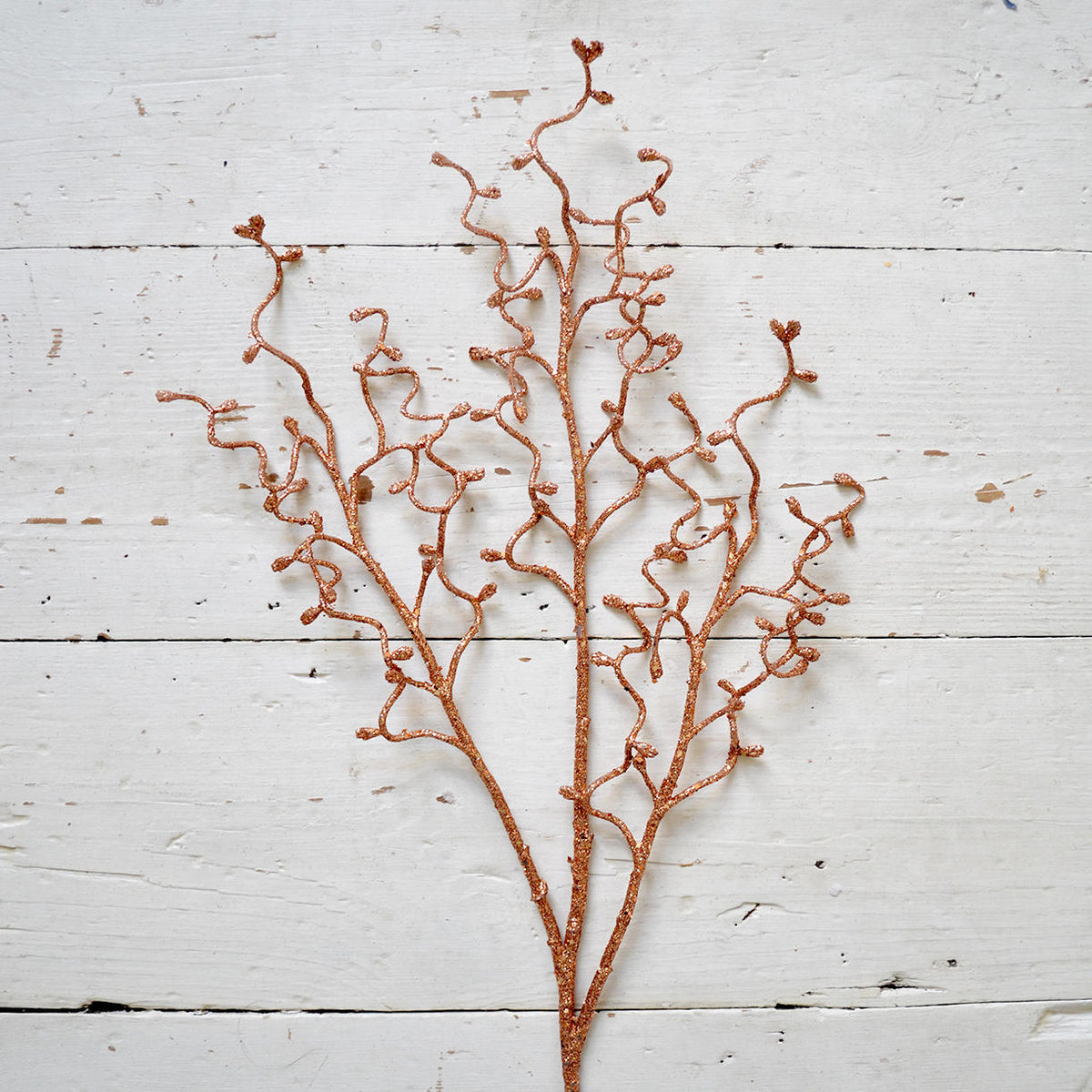 Buy Copper Glittered Faux Hazel Stems - Set of 3 — The Worm that Turned ...