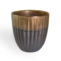 Buy Petrol & Gold Ribbed Plant Pots — The Worm that Turned ...
