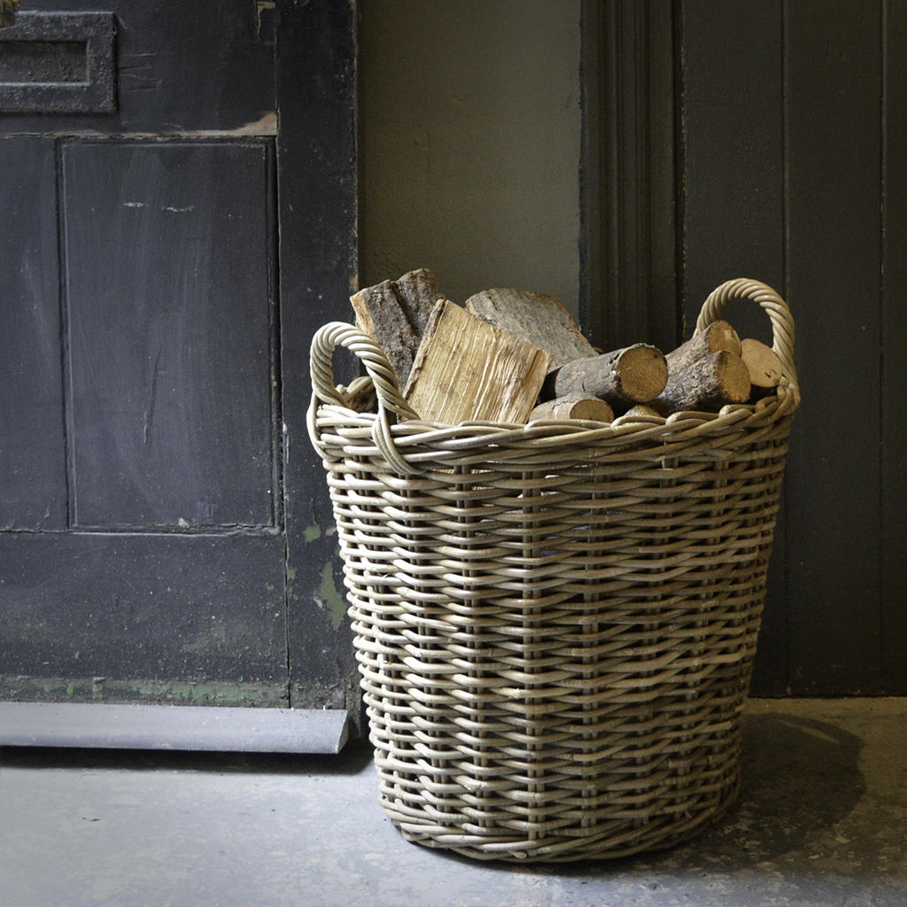 Buy Rattan Log Basket — The Worm that Turned - revitalising your ...