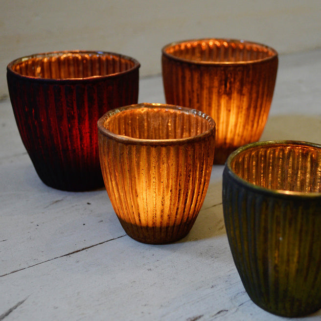 Buy Vintage Ribbed Beaker Votives — The Worm that Turned - revitalising ...