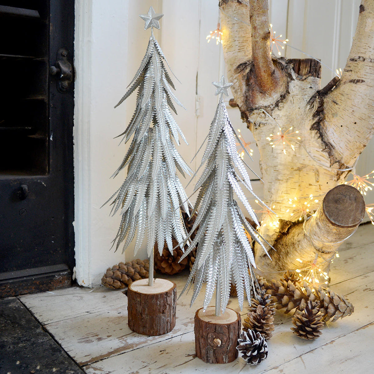 Buy Silver Leaves Nordic Tree Decoration — The Worm that Turned ...