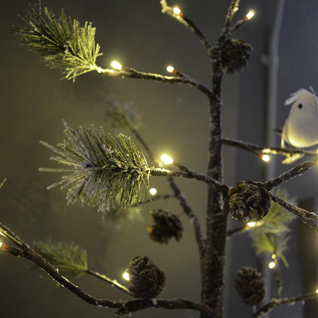 Buy Small Snowy Pine Tree with LED Lights — The Worm that Turned ...