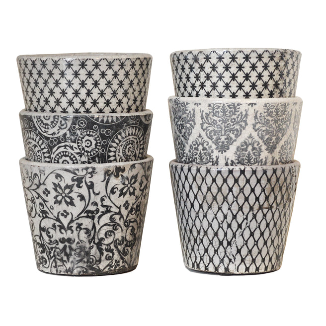 Buy Vintage Patterned Plant Pots — The Worm that Turned - revitalising ...