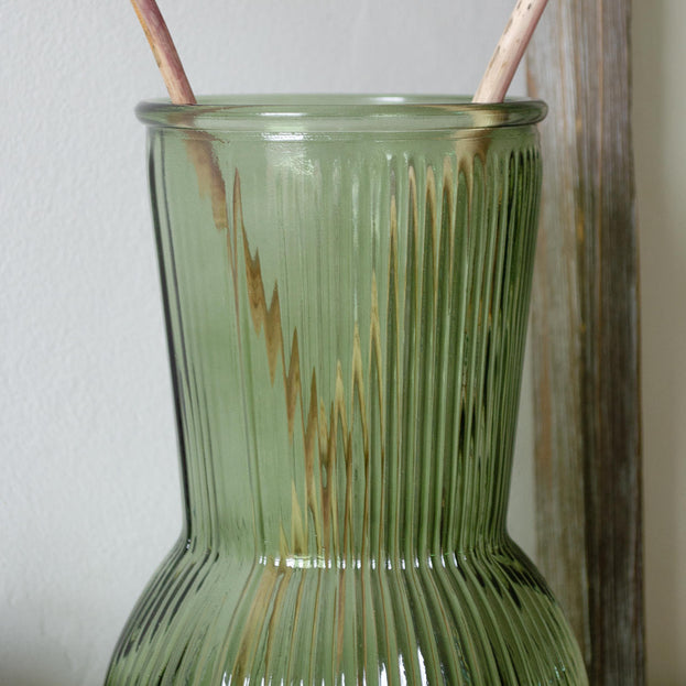 Buy Vintage Style Green Ribbed Vase — The Worm that Turned ...