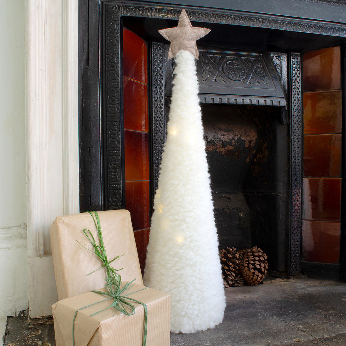 Buy Winter White Faux Fur Cone Tree — The Worm that Turned ...