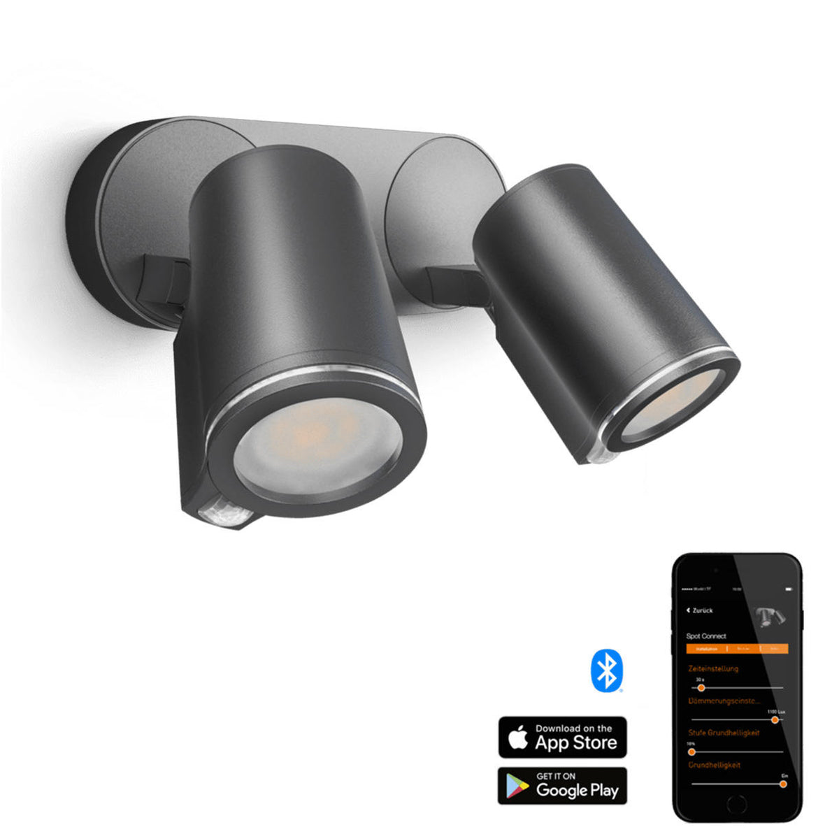 Buy XLED Spot Connect Duo Wall Light with Bluetooth and PIR — The Worm ...