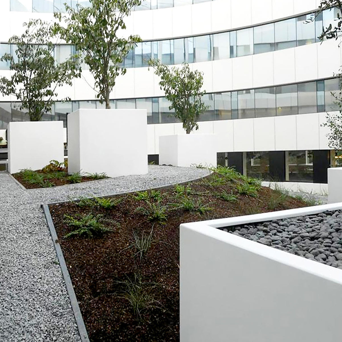 Buy Square Trough Footed Aluminium Planters — The Worm that Turned ...