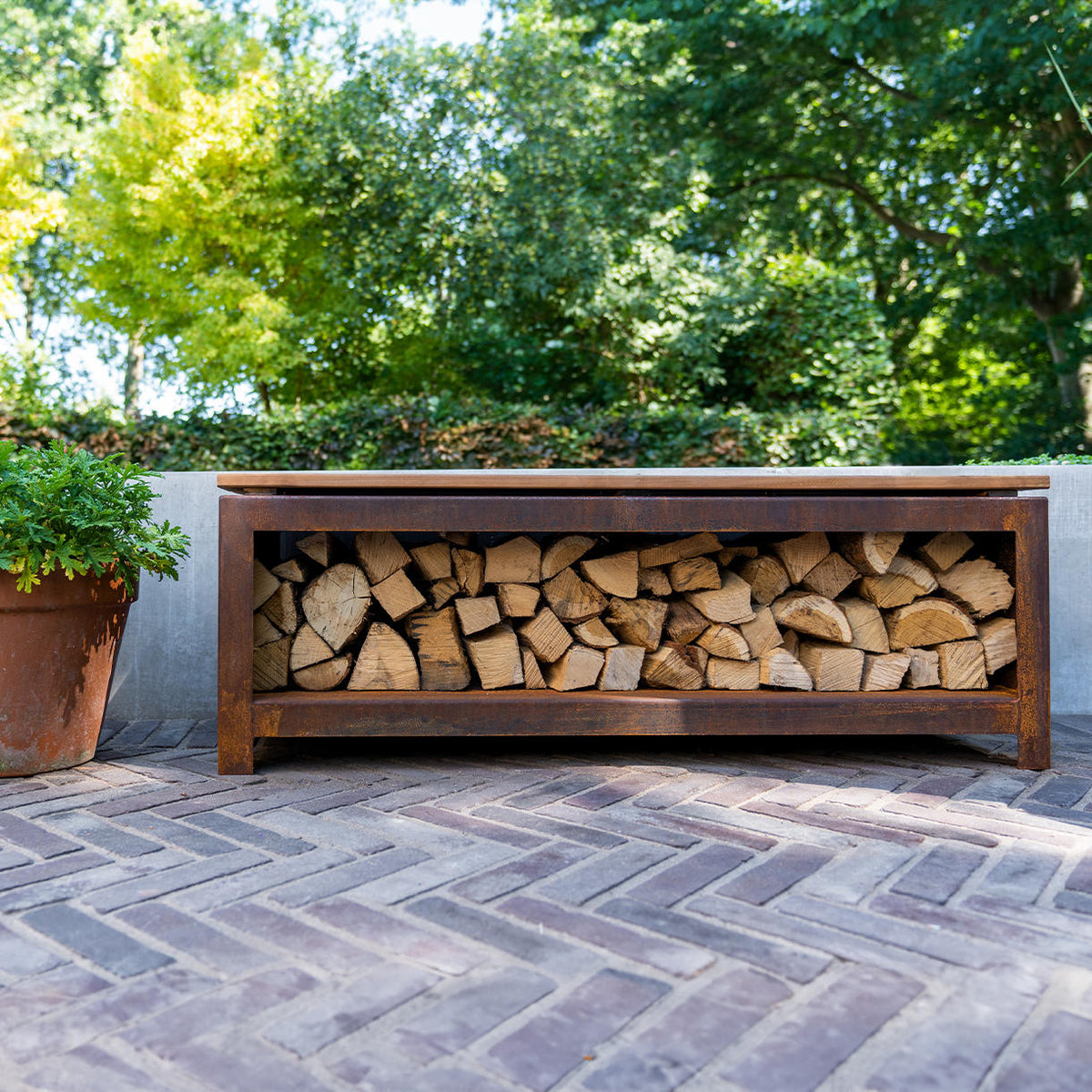 Buy Steel Log Store Benches — The Worm that Turned - revitalising your ...