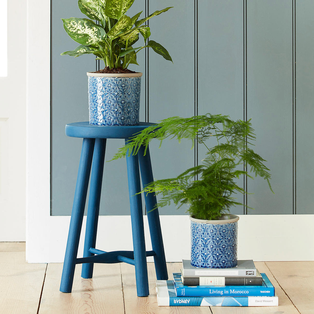 Buy Porto Blue Moorish Plant Pot — The Worm that Turned - revitalising ...