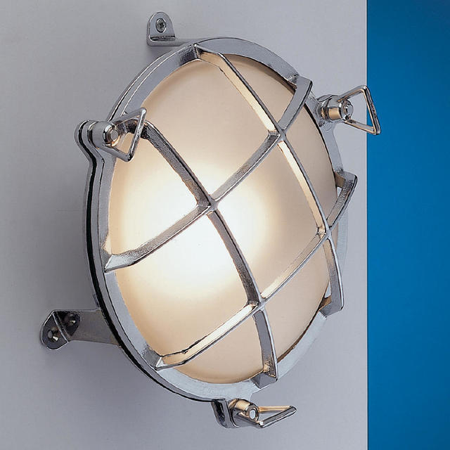 Buy Round Brass Bulkhead Lights with External Fixing Legs — The Worm ...