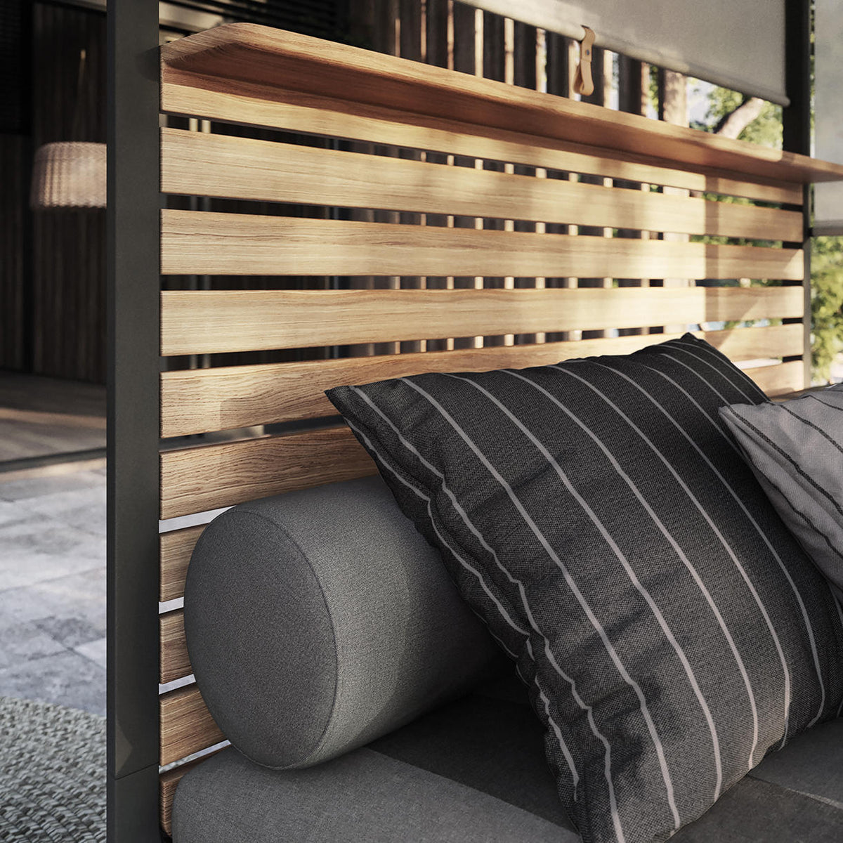 Buy Grid Cabana with Teak Back & Screens — The Worm that Turned ...