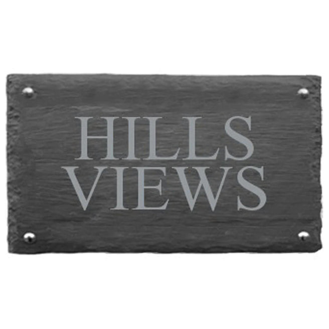 Buy Rustic Slate Two Line House Signs — The Worm that Turned ...