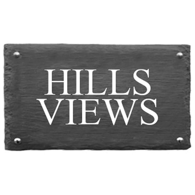Buy Rustic Slate Two Line House Signs — The Worm that Turned ...