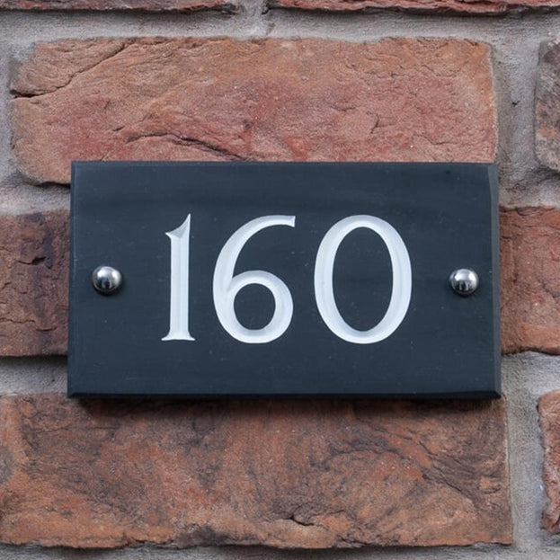 Buy Smooth Slate House Numbers — The Worm that Turned - revitalising ...