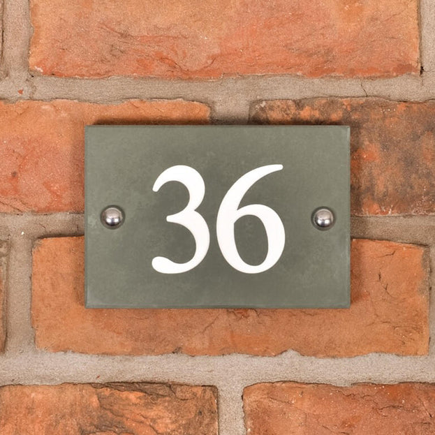 Buy Smooth Slate House Numbers — The Worm that Turned - revitalising ...