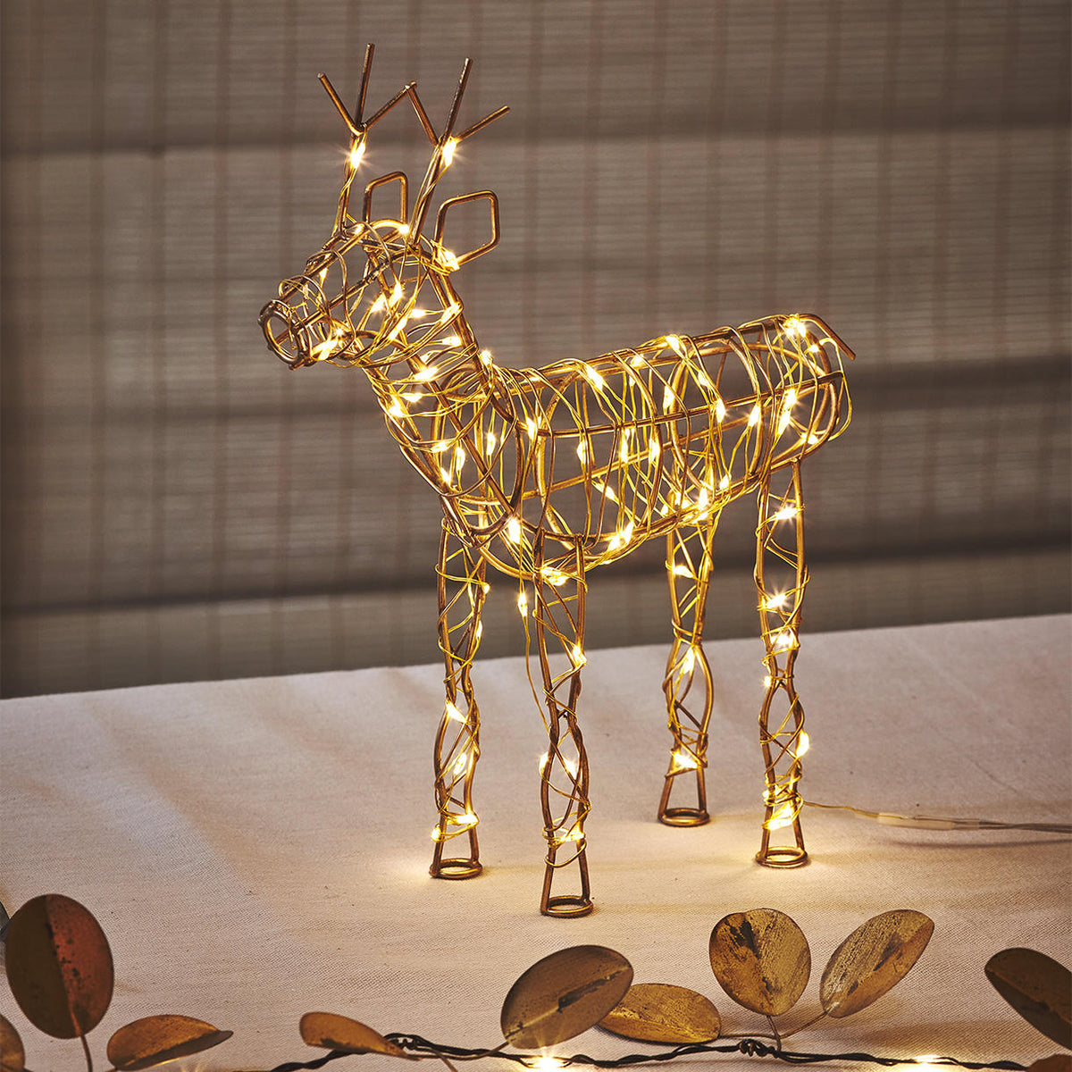 Buy Gold Standing LED Reindeer Table Decoration — The Worm that Turned ...